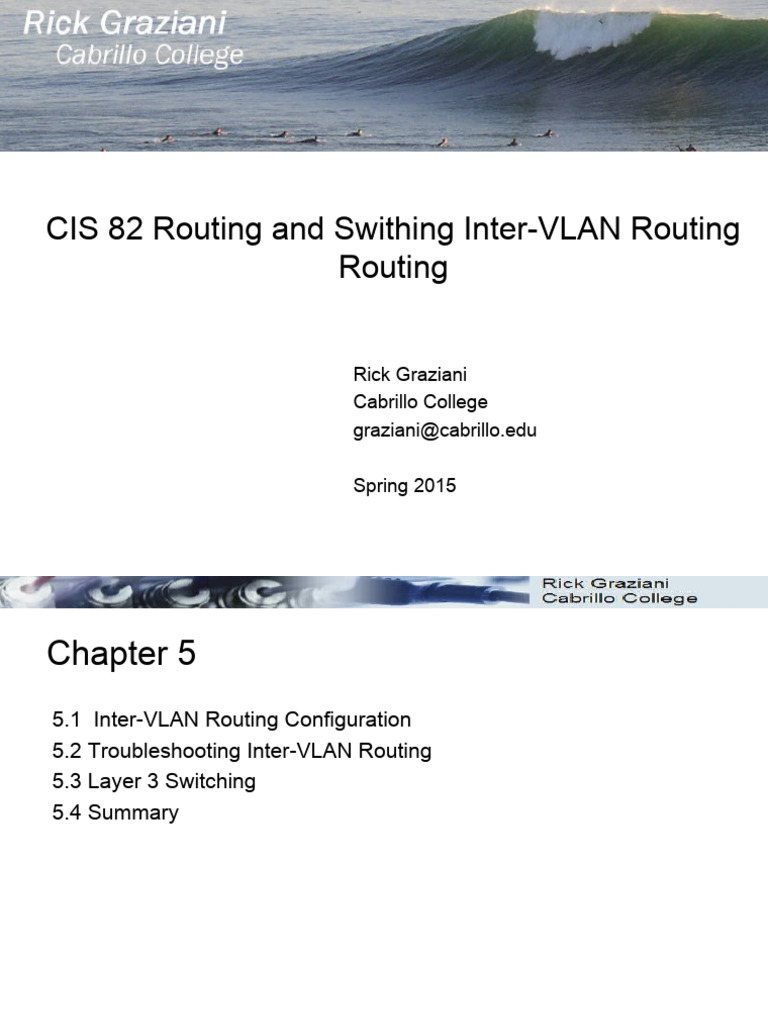 Cis82 5 InterVLANRouting - SHORT | PDF | Network Switch | Router (Computing)