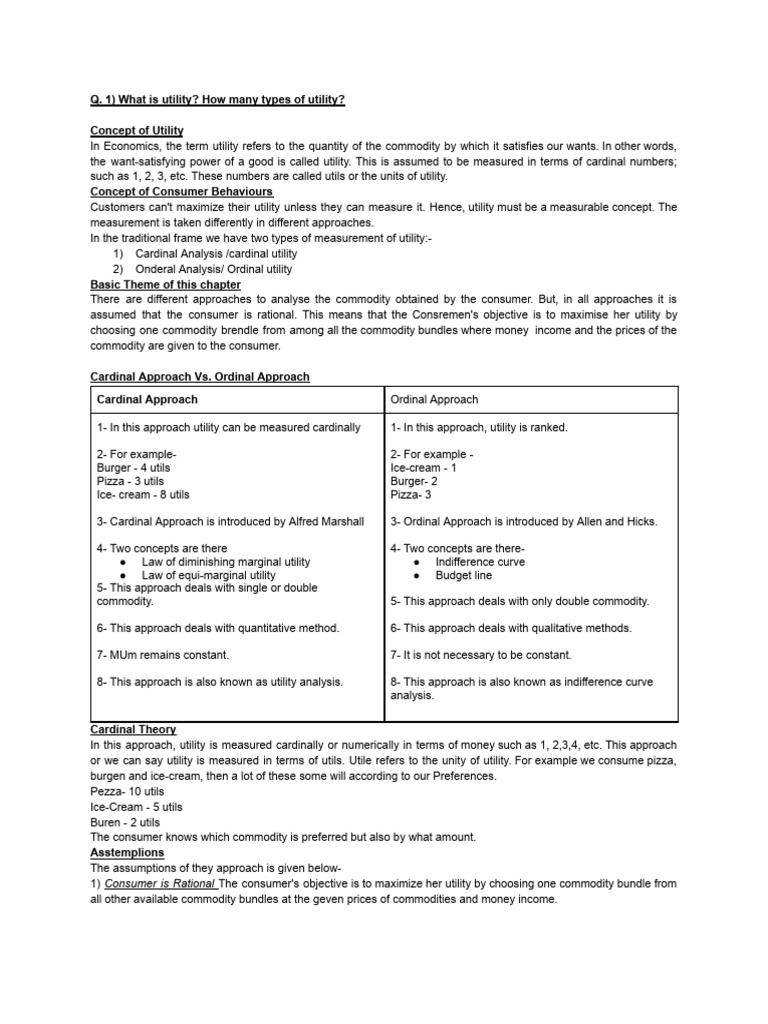 Utility And Types Of Utility PDF Utility Marketing