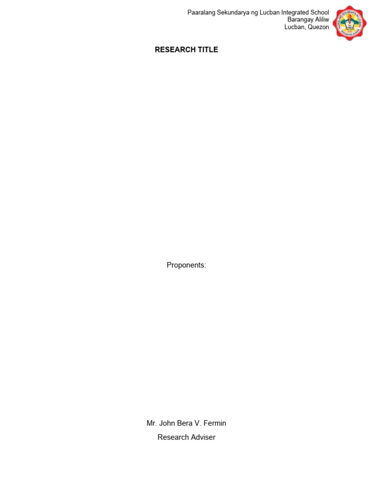 Science Investigatory Projectsip Format | PDF