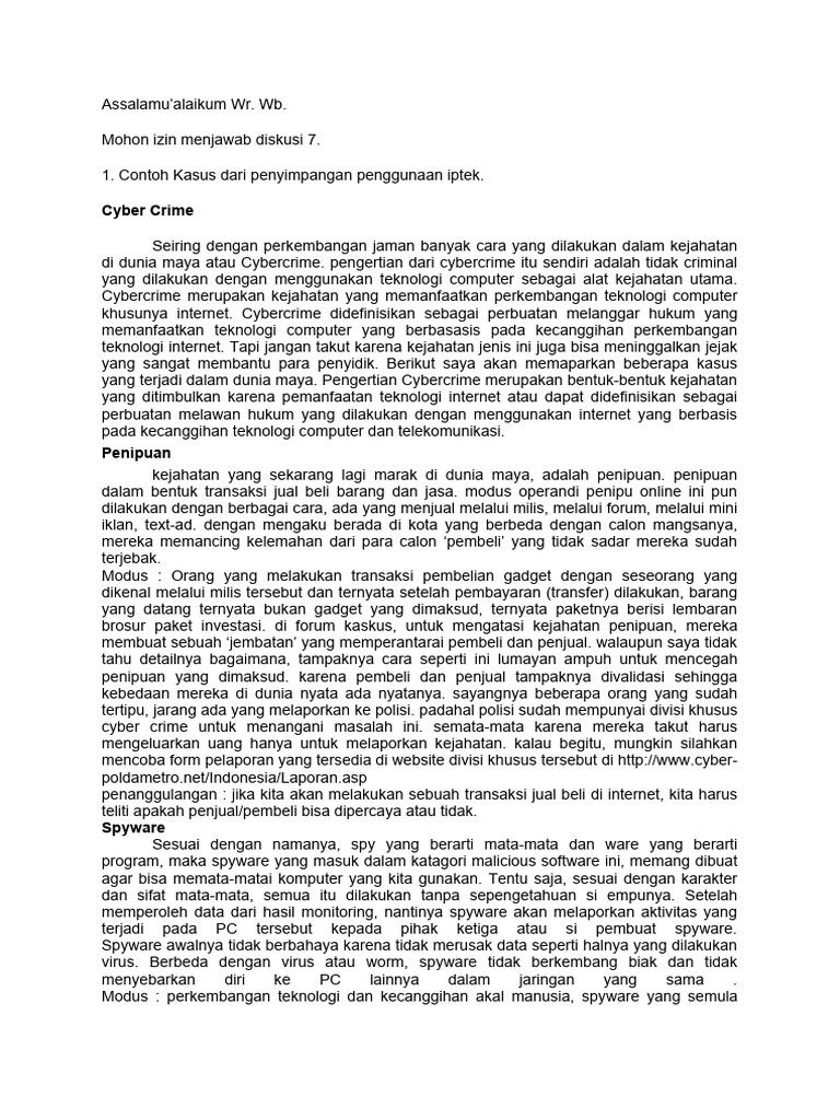 Diskusi 7 ISBD | PDF | Komputer