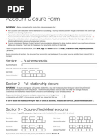 Account Closure Form | PDF