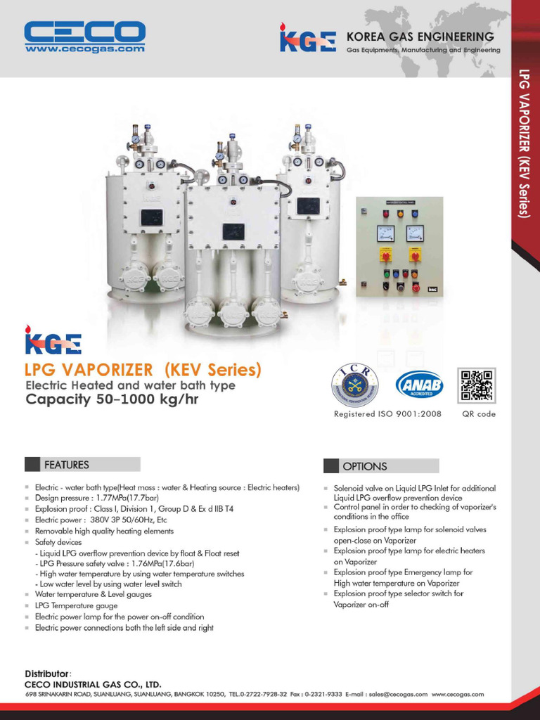 vaporizer-KoreaGas - Data Sheet | PDF