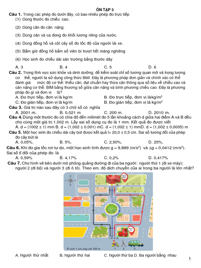 On Tap 3 Giua HK1 | PDF