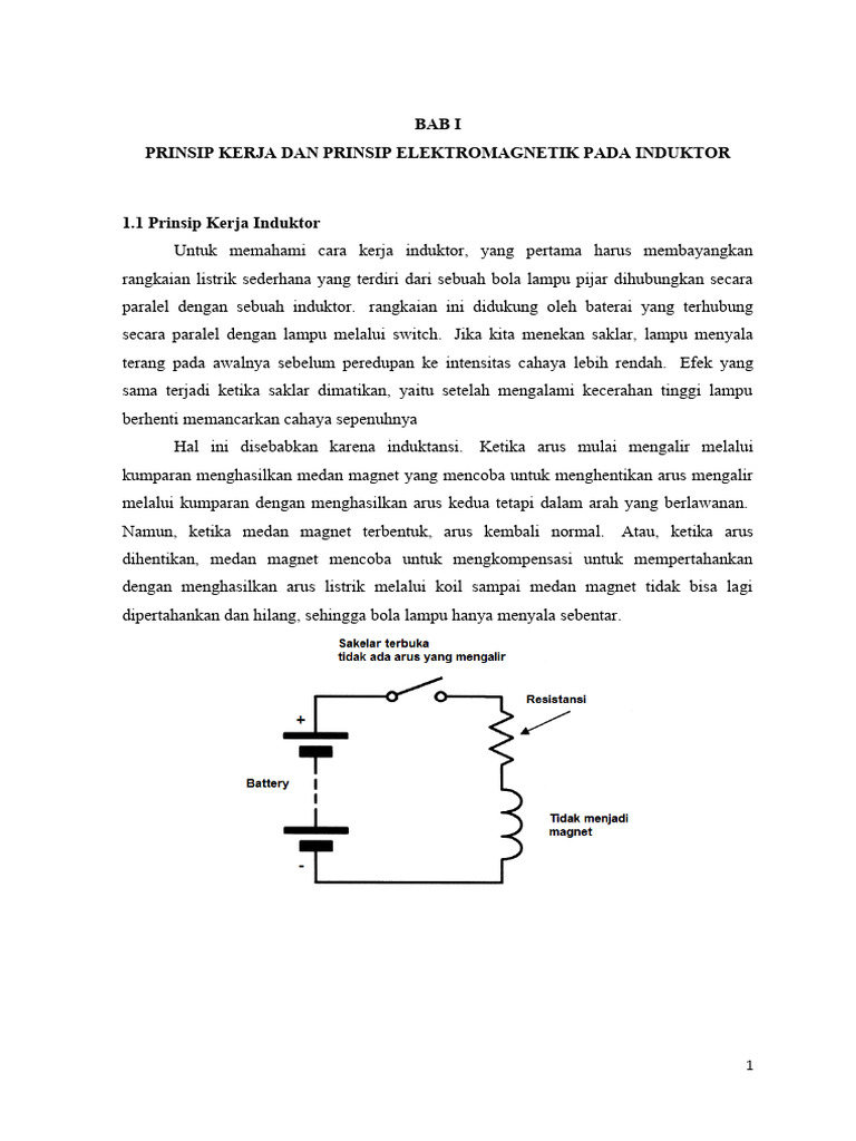Prinsip dan Kerja Induktor | PDF | Metode & Bahan Ajar | Sains & Matematika