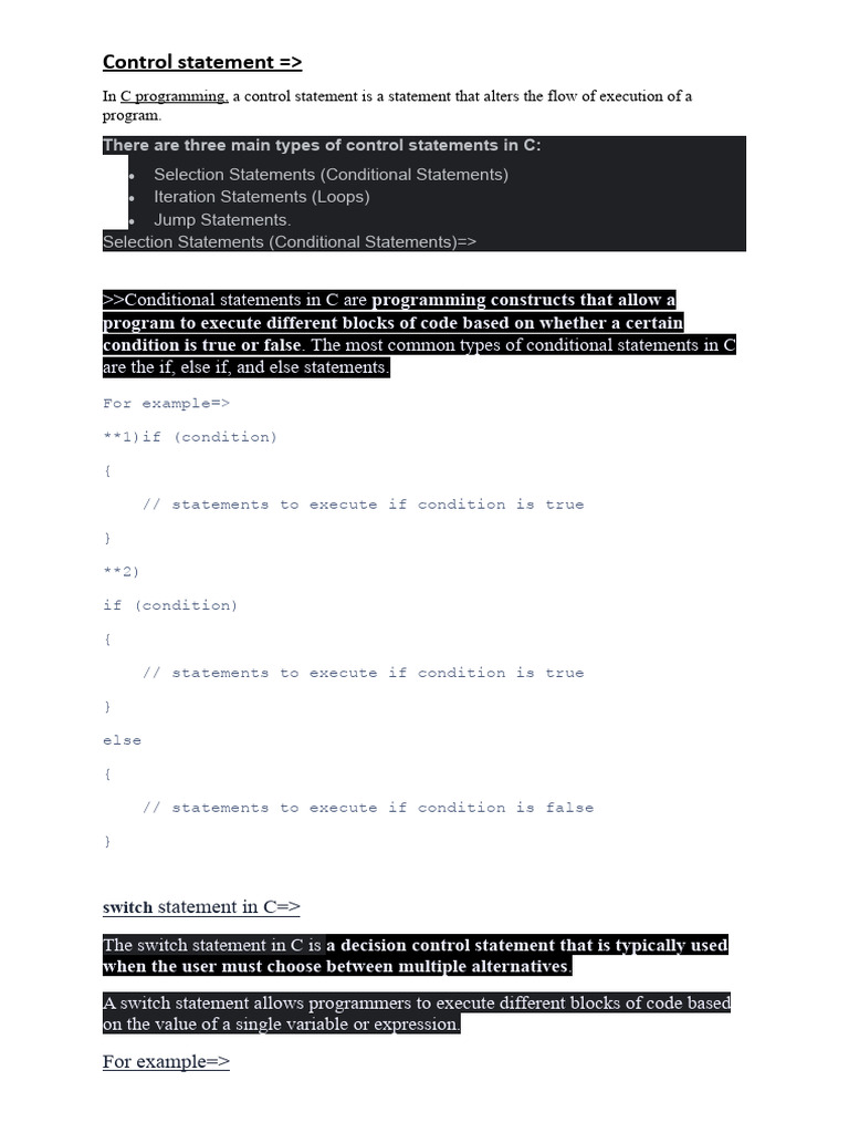 Programming Language Concern These Are of Two Types | PDF | Control Flow | Software Engineering