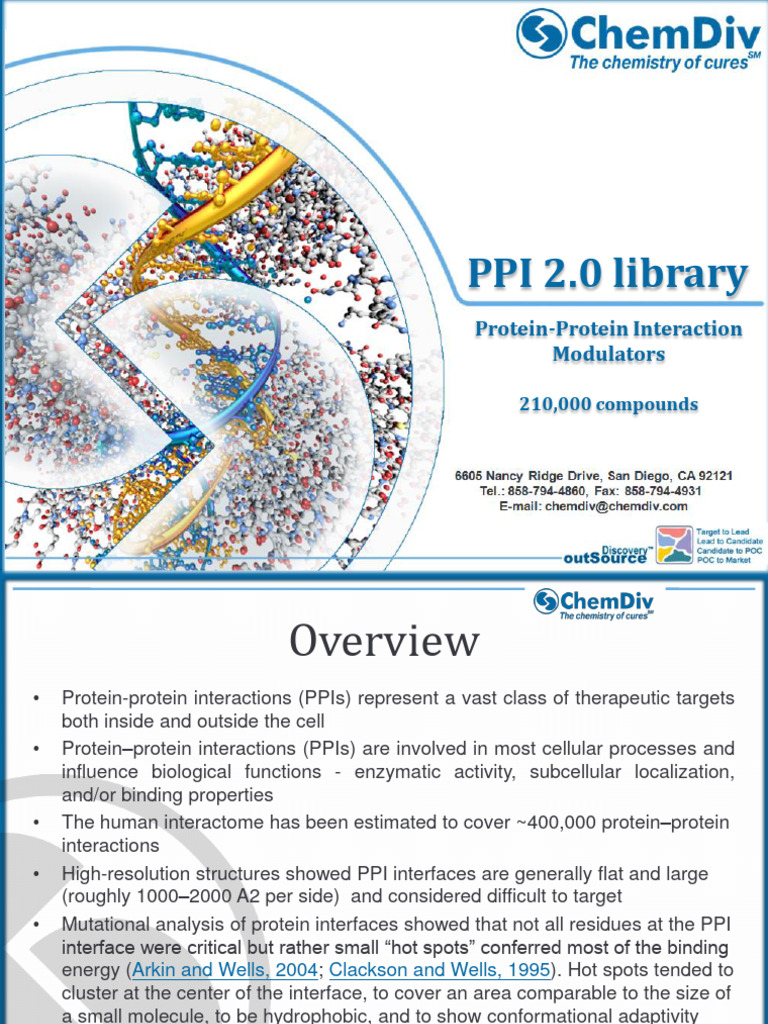 PPI Modulators: Library Overview | PDF | Protein–Protein Interaction | Proteins