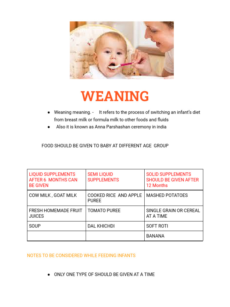 Weaning | PDF