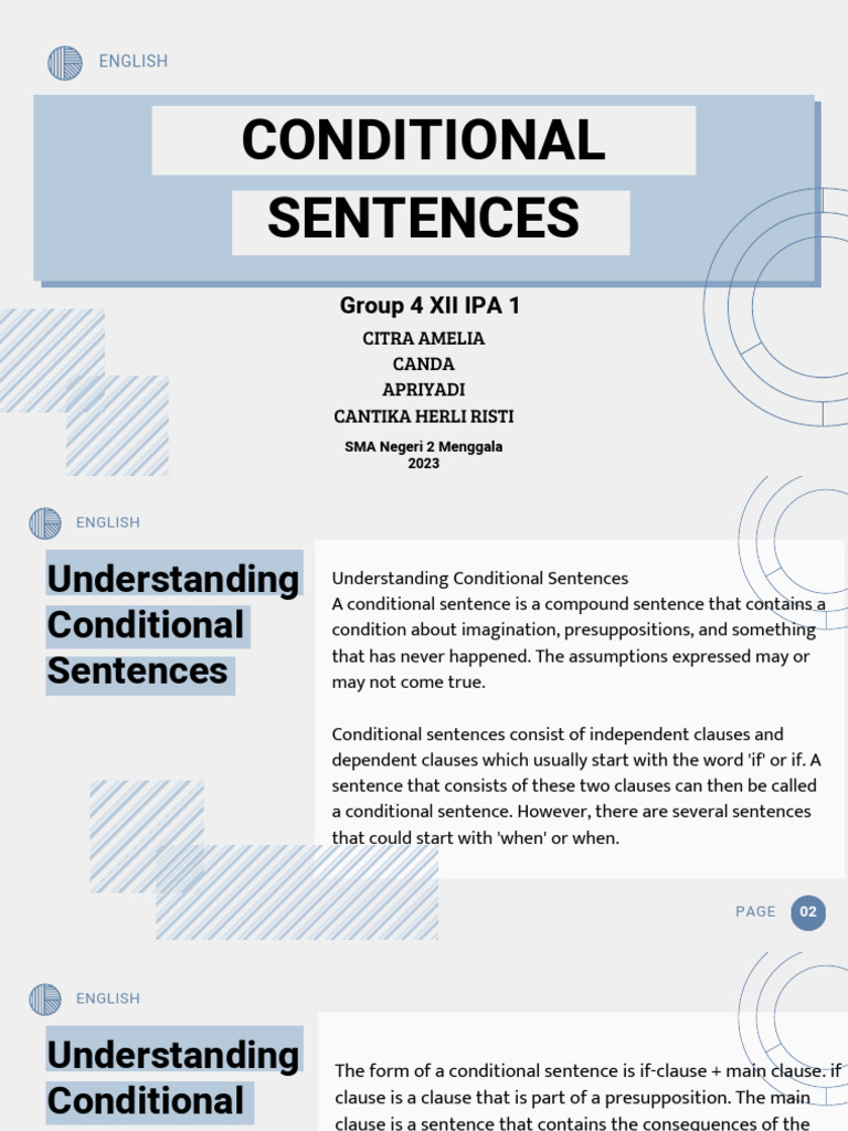 Conditional Sentences Group 4 | PDF | Linguistics | Grammar