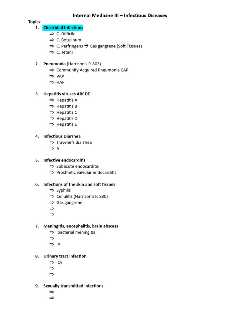 Infectious Diseases in Internal Medicine | PDF