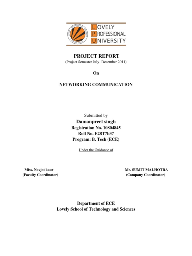 Project Report: On Networking Communication | PDF | Computer Network ...