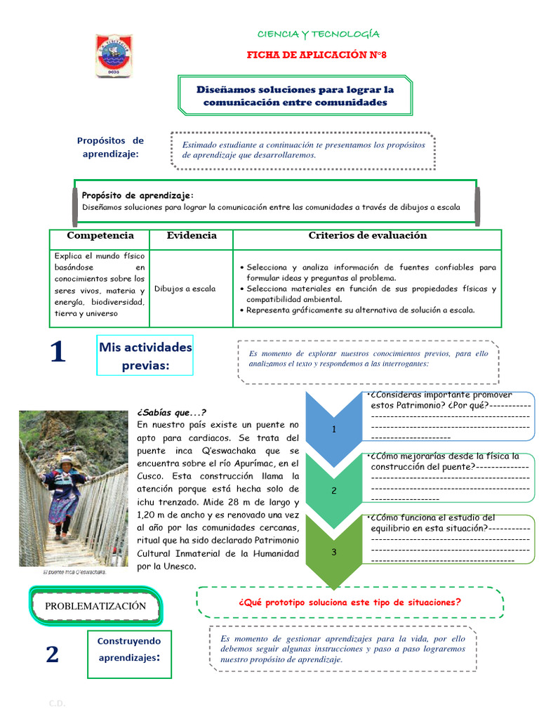 5° Ficha de Aplicación-Sesión 8-Sem.4-Exp.4-Cyt | PDF | Ingeniería