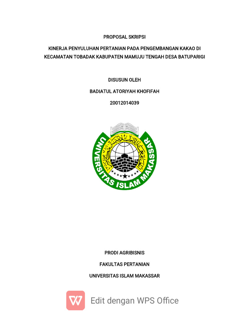 PROPOSAL SKRIPSI Ifahhh (Autosaved) 12 | PDF