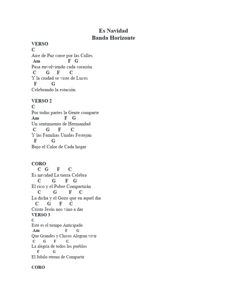 Es Navidad ACORDES | PDF