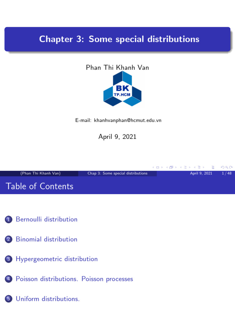 Chapter 3 Special Distributions | PDF | Normal Distribution | Random Variable
