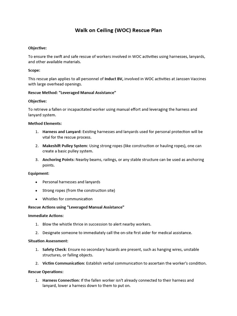 Rescue Plan | PDF | First Aid | Rope