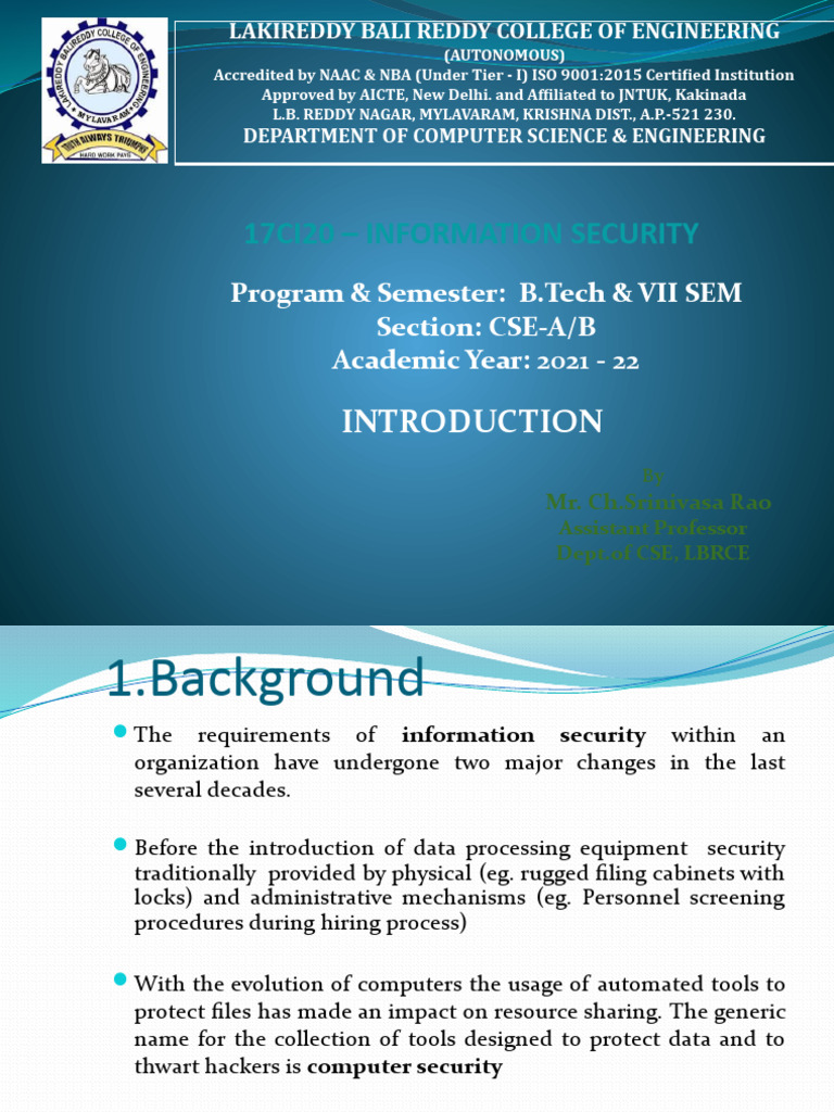 IS Unit-1 | PDF | Cryptography | Cryptanalysis