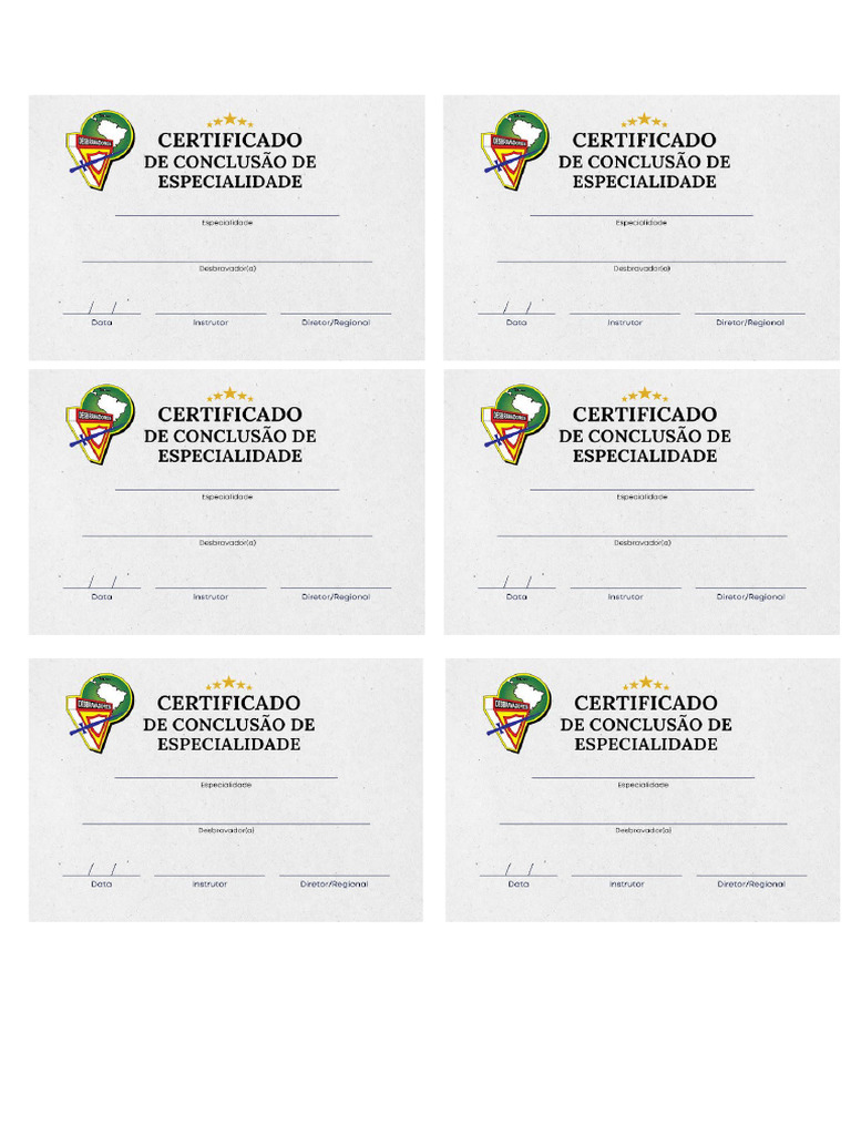 Certificado de Conclusão de Especialidade | PDF