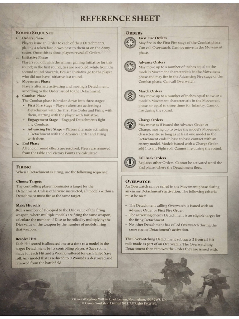 Legions Imperialis Réf Sheets | PDF