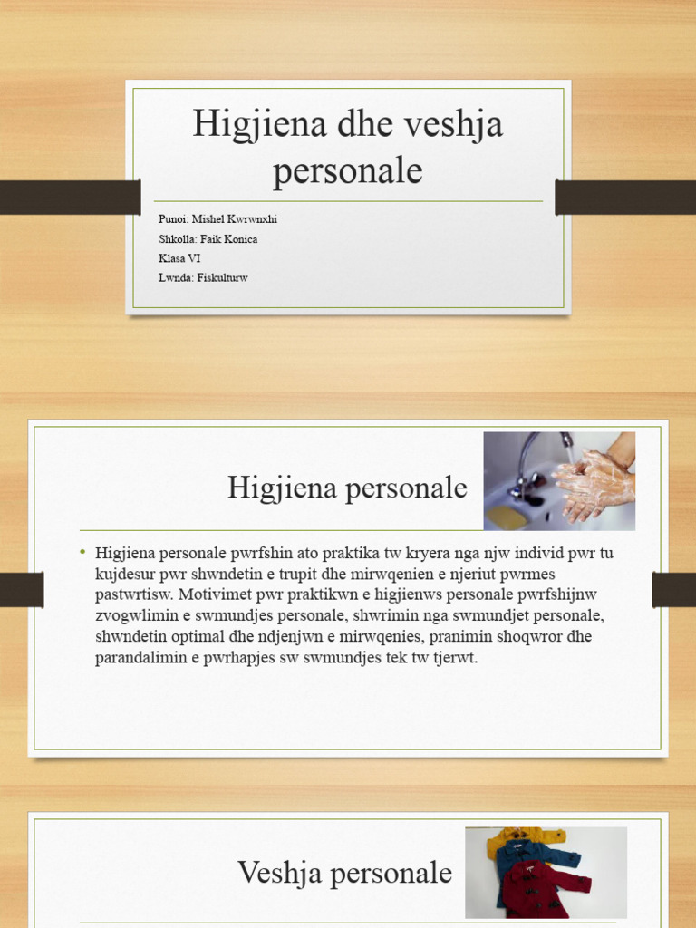 Higjiena Dhe Veshja Personale | PDF
