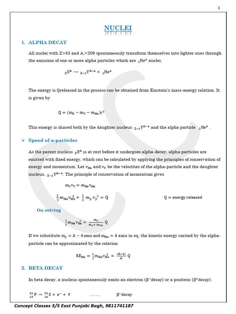 Nuclei (III) (CHECKPOINT) Corrections 1-16 | PDF | Science & Mathematics