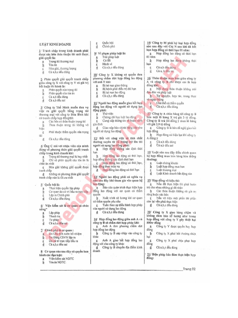 đề thi lkd k46 | PDF