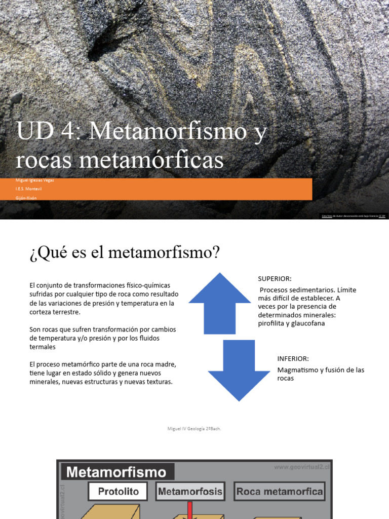 UD 4 - Metamorfismo y Rocas Metamórficas | PDF | Roca (geología ...