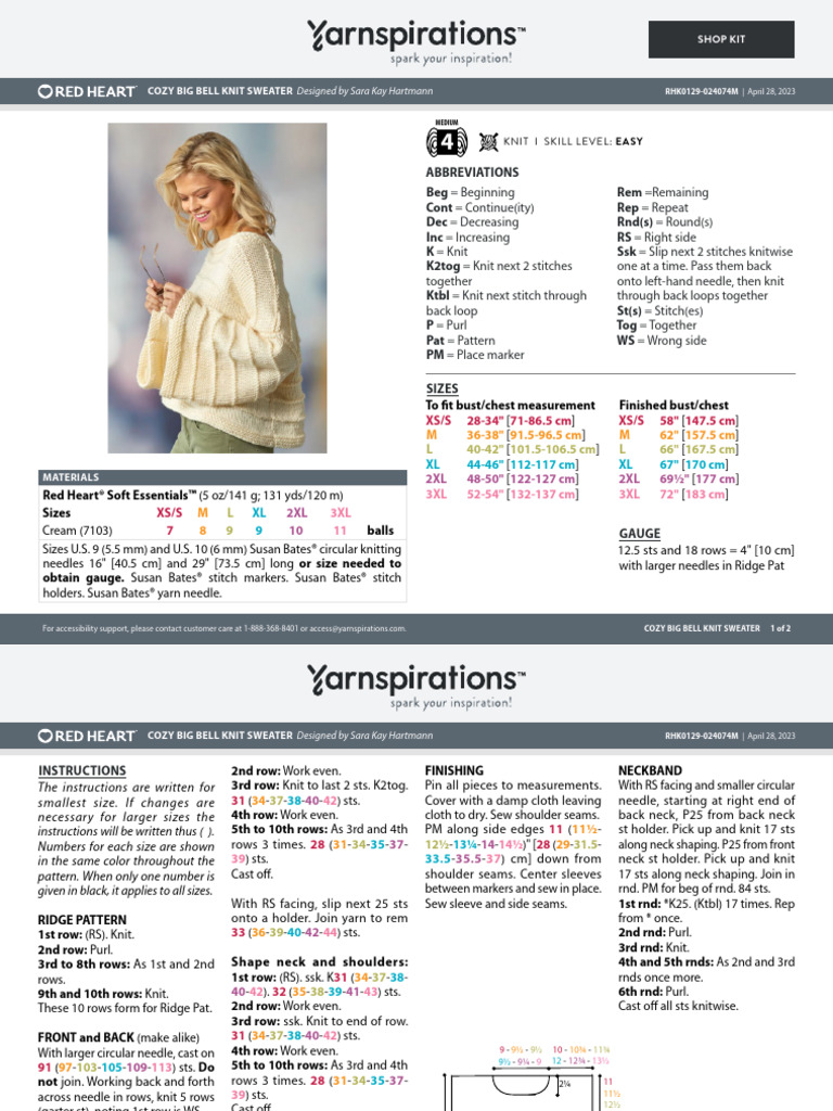 Ridges Sweater Knitting Pattern | PDF