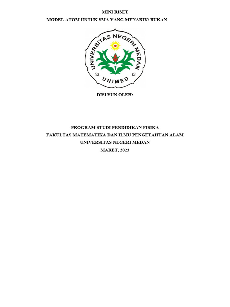 Model Atom Menarik untuk Pembelajaran SMA | PDF