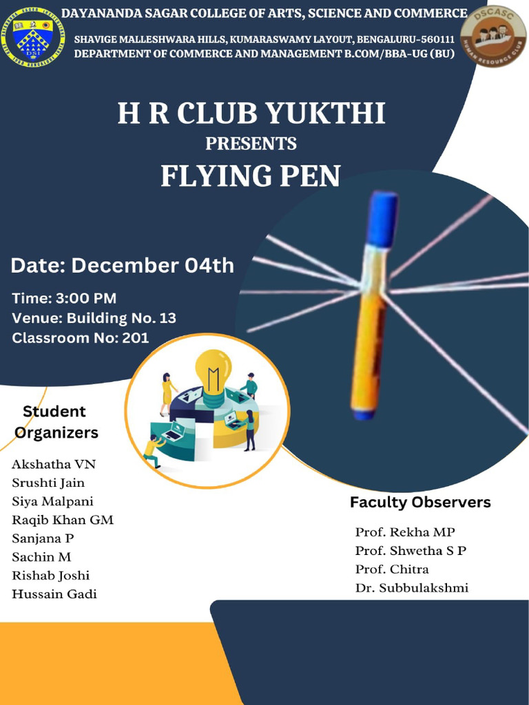HR Club Flying Pen Activity | PDF