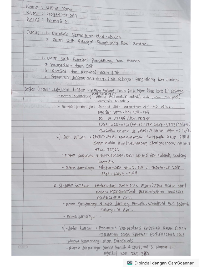 Tugas Kerangka - Risna Yanti | PDF