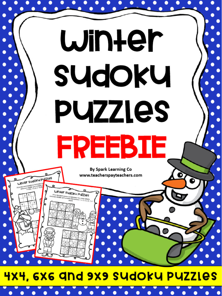 Winter Sudoku Puzzles: Freebie | Download Free PDF | Puzzles | Logic ...