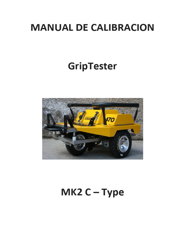 Calibracion Grip Tester | PDF | Neumático | Eje