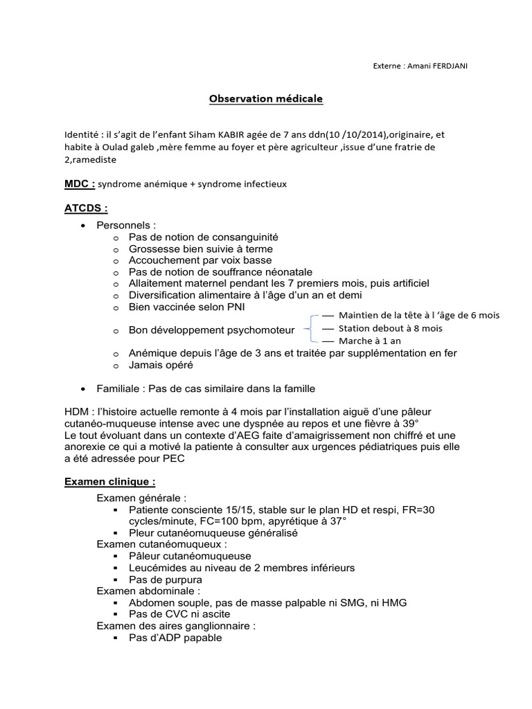 Observation Médicale | PDF | Épidémiologie | Médecine clinique