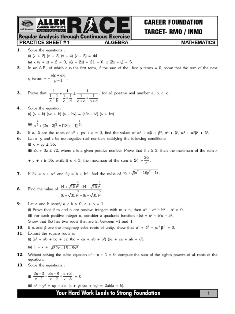 Algebra 1 | PDF | Equations | Arithmetic