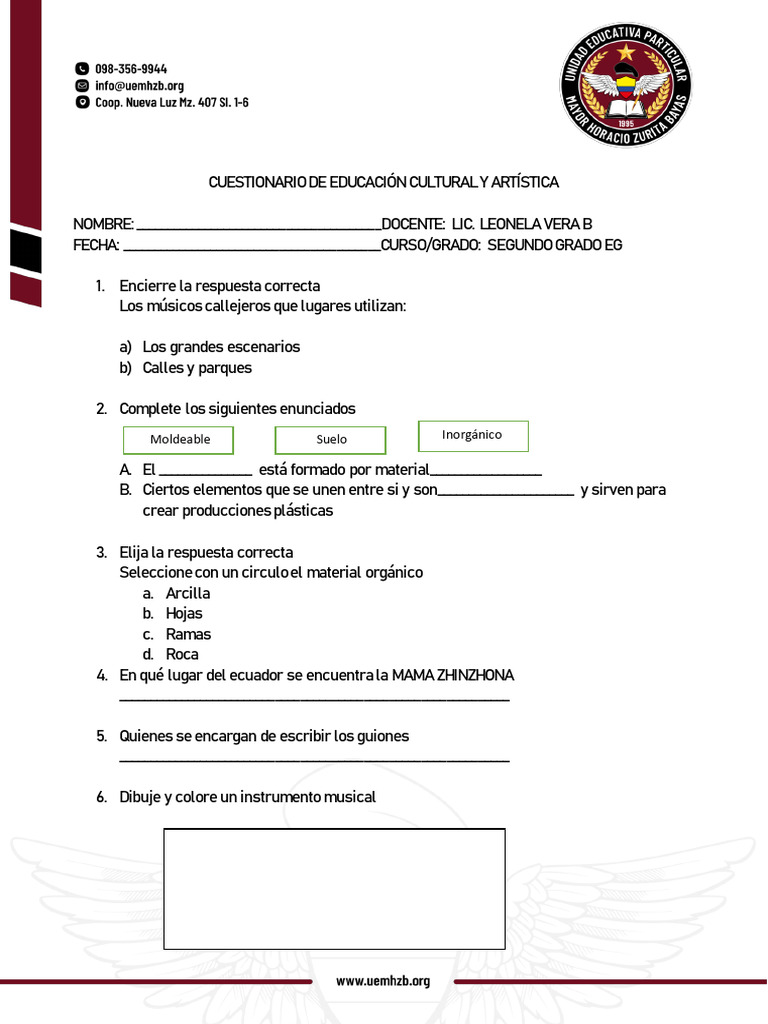 CUESTIONARIO DE ECA | PDF