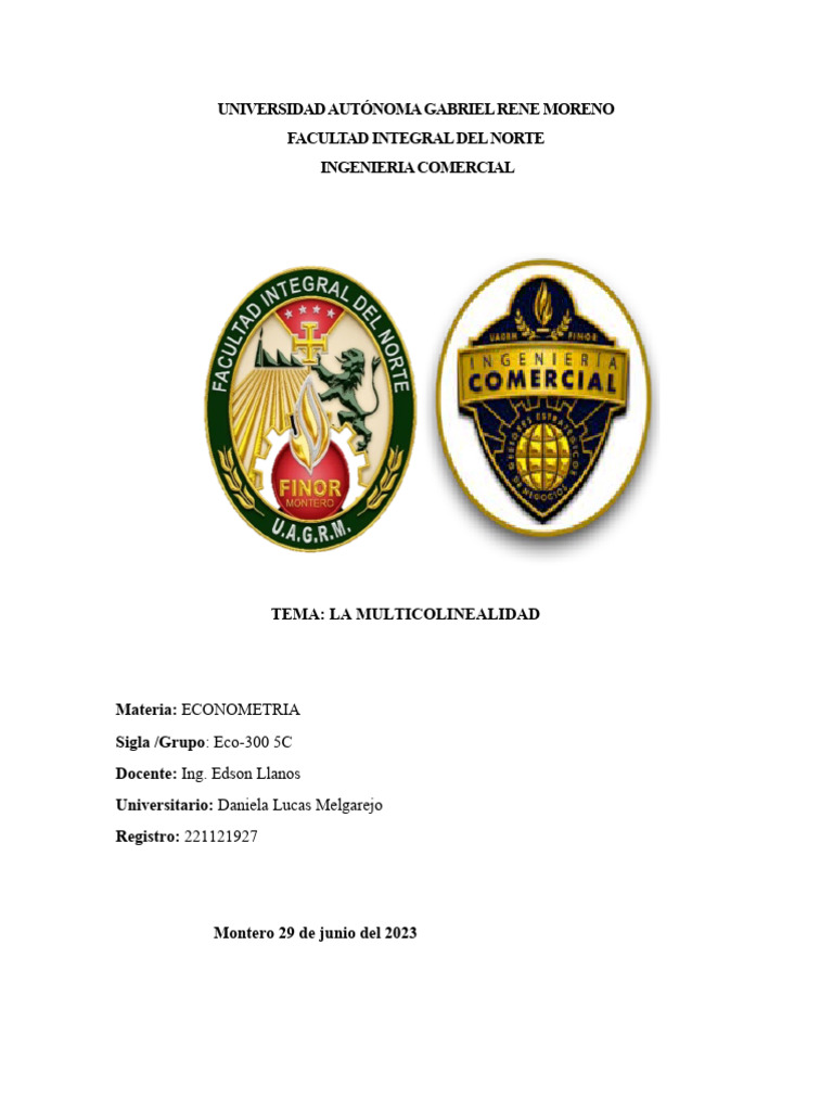 MULTICOLINEALIDAD | PDF | Multicolinealidad | Análisis de regresión