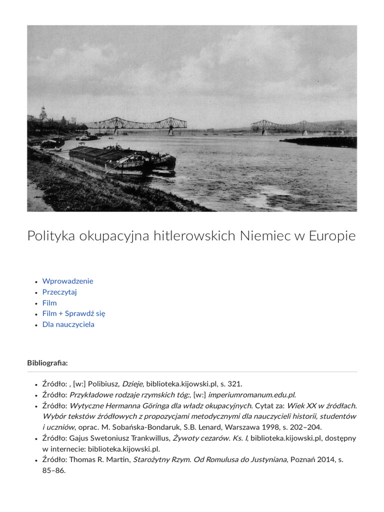 Polityka Okupacyjna Hitlerowskich Niemiec W Europie | PDF
