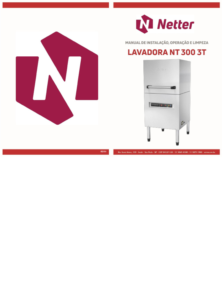 Manual do Usuário - Lavadora NT 300 3T | PDF | Águas residuais | Rede ...