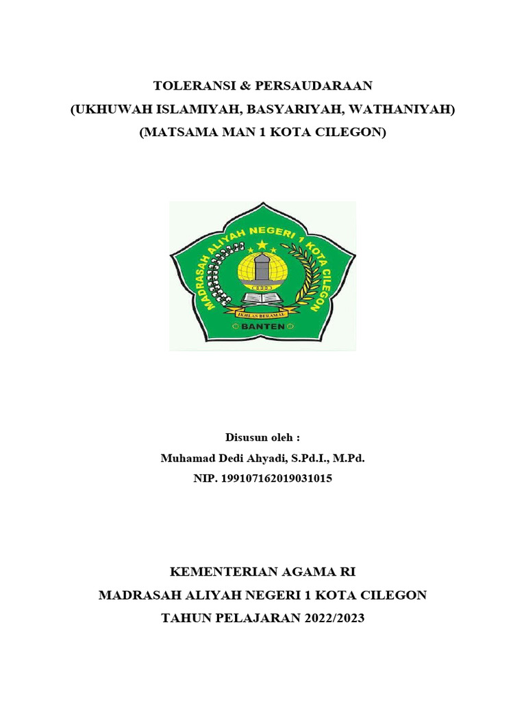 Cover Materi Matsama Man 1 Cilegon Tp. 2022-2023 | PDF