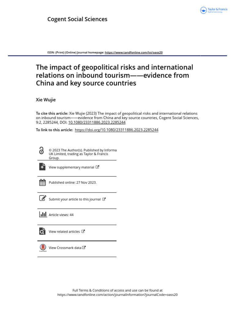 Tourism Inbound | PDF | Tourism | Stereotypes