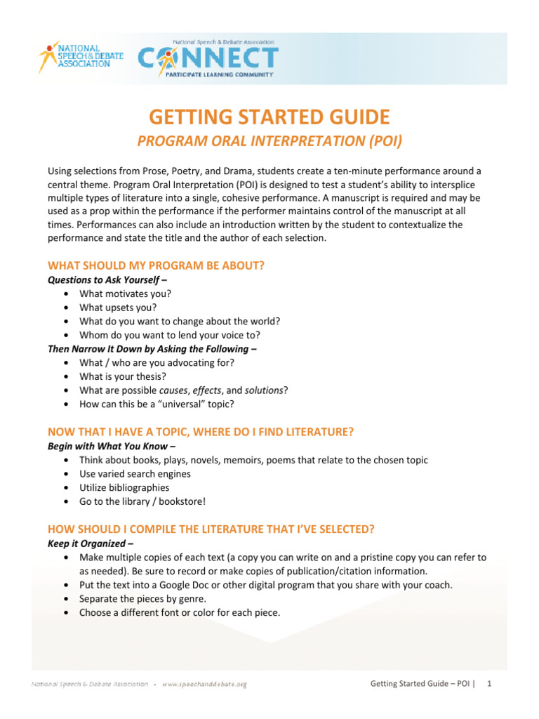 Getting Started Guide POI | PDF | Writing | Human Communication