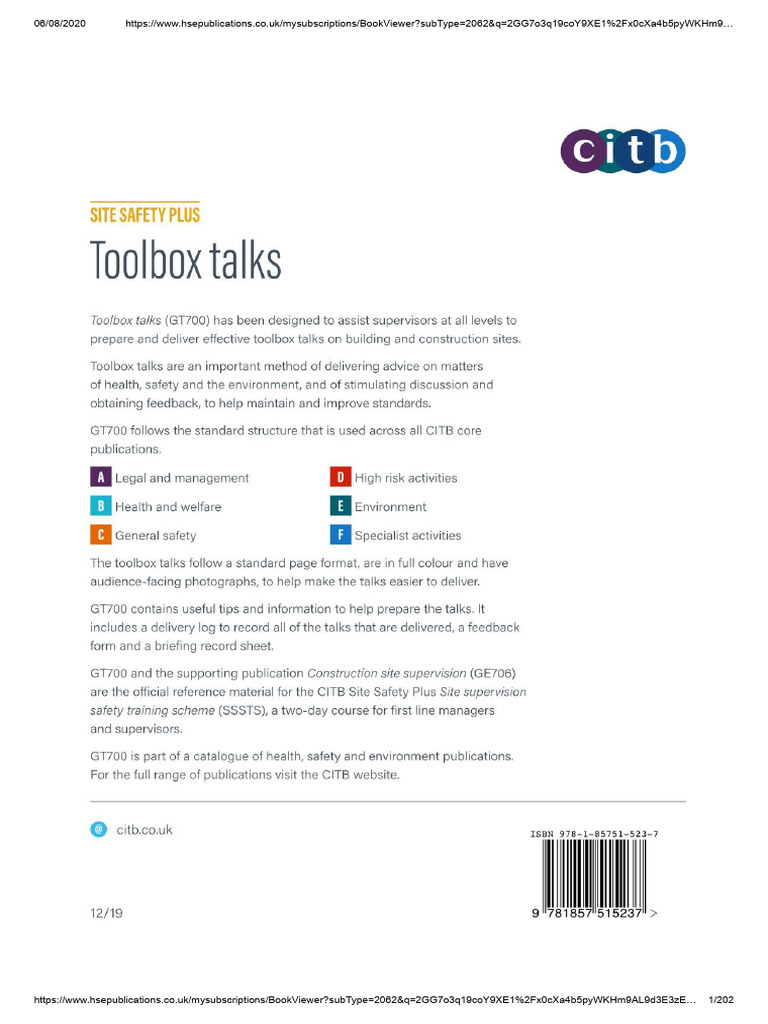 CITB TBTs | PDF