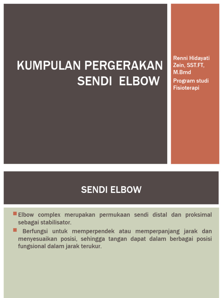 Mekanisme Sendi Elbow dan Supinasi | PDF | Sains & Matematika | Kajian ...