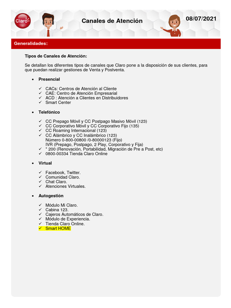 Canales de Atención | PDF | Internet | Respuesta de Voz Interactiva