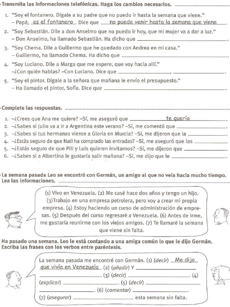 GRAMATICA Estilo Indirecto 8889 | PDF