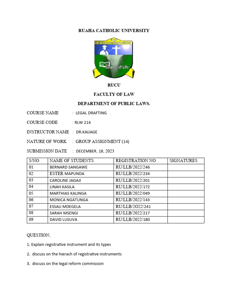 Legislative Instrument | PDF | By Law | Act Of Parliament
