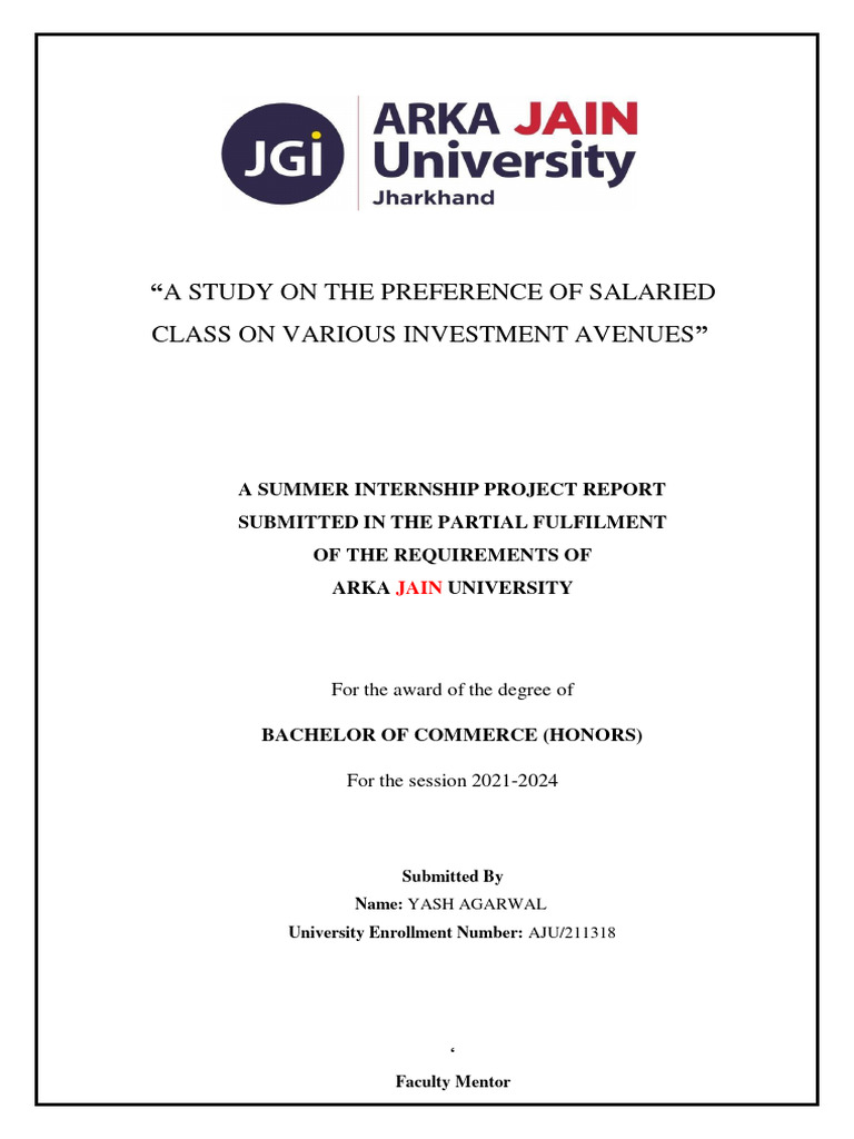 Yash Agarwal B-97 Sip | PDF | Investment Fund | Investing