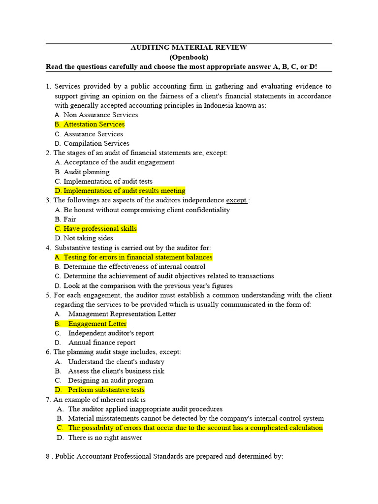 Latihan Soal Uas | PDF | Audit | Accounting