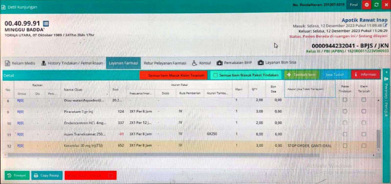 Resep Automatic Stop Order | PDF