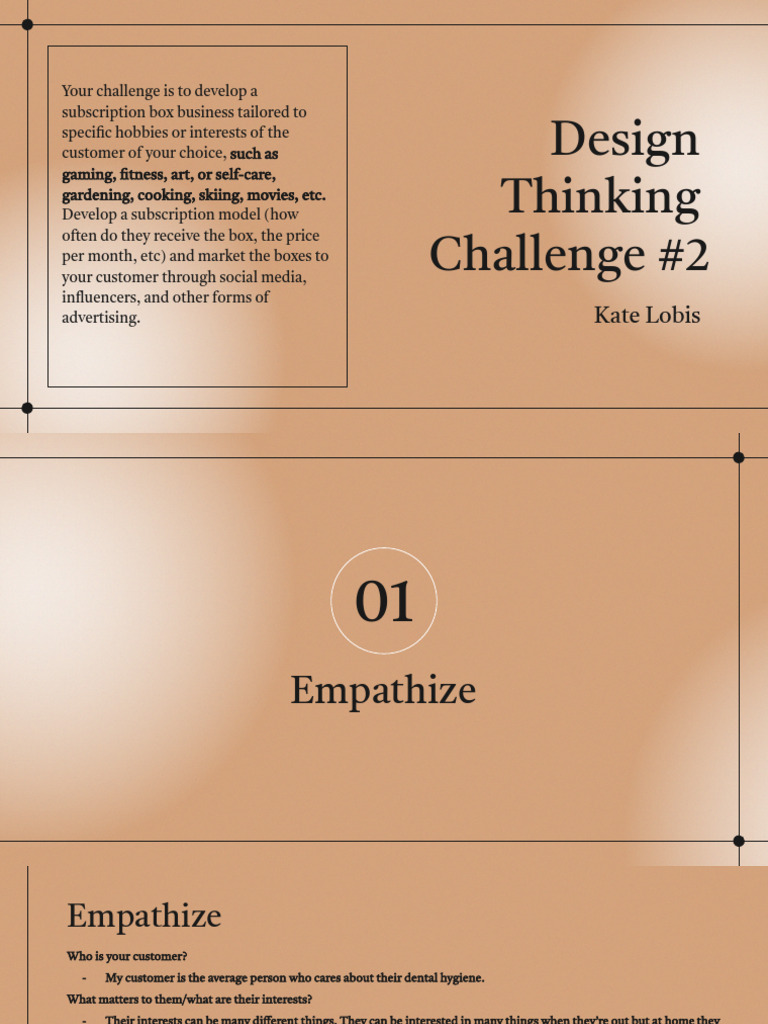 design thinking challenge 2 | PDF | Hygiene | Subscription Business Model